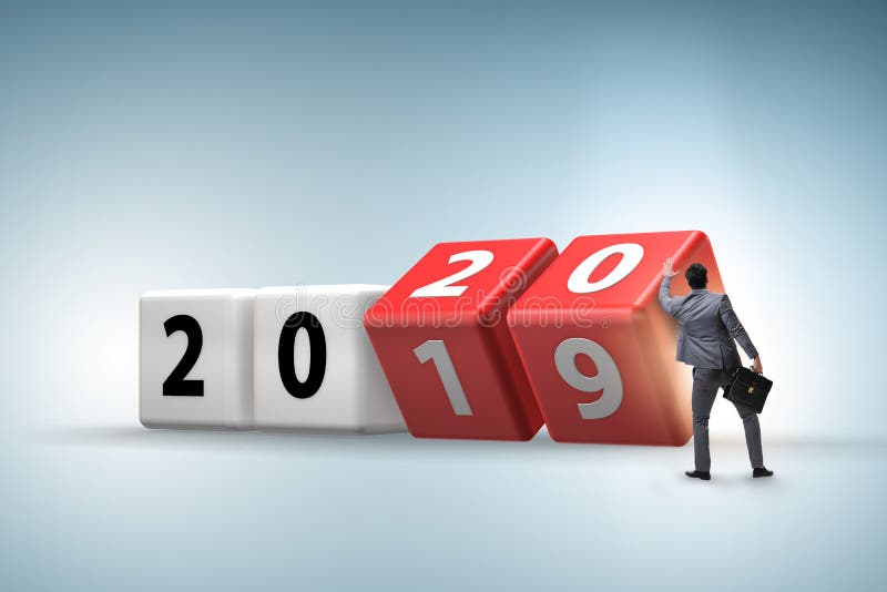 Concept of Changing Year from 2019 To 2020 Stock Image - Image of ...