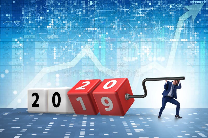 Concept of Changing Year from 2019 To 2020 Stock Photo - Image of date ...