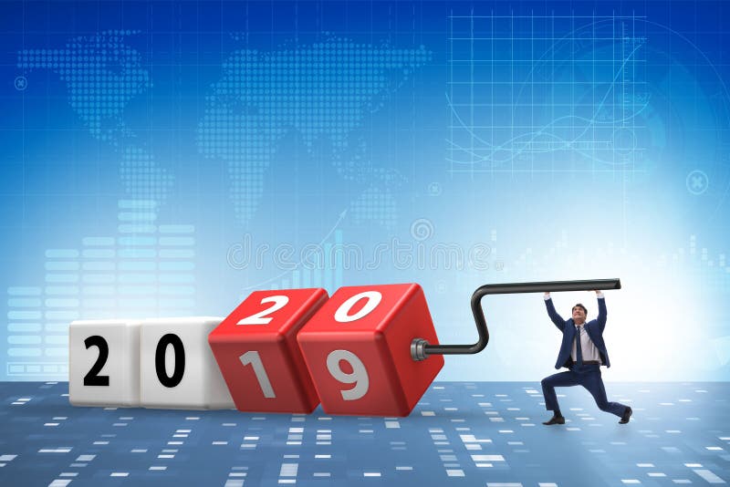 Concept of Changing Year from 2019 To 2020 Stock Image - Image of ...