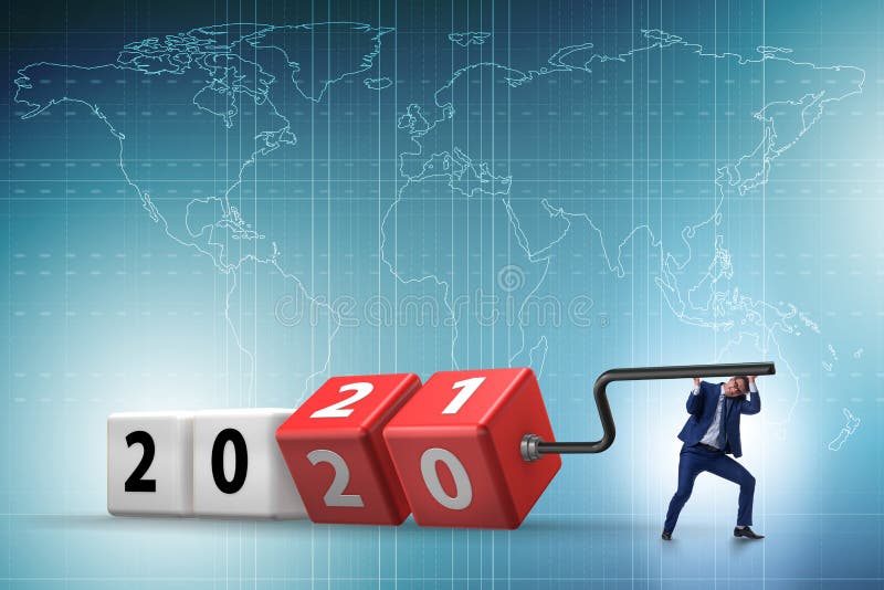 Concept of Changing Year from 2020 To 2021 Stock Illustration ...