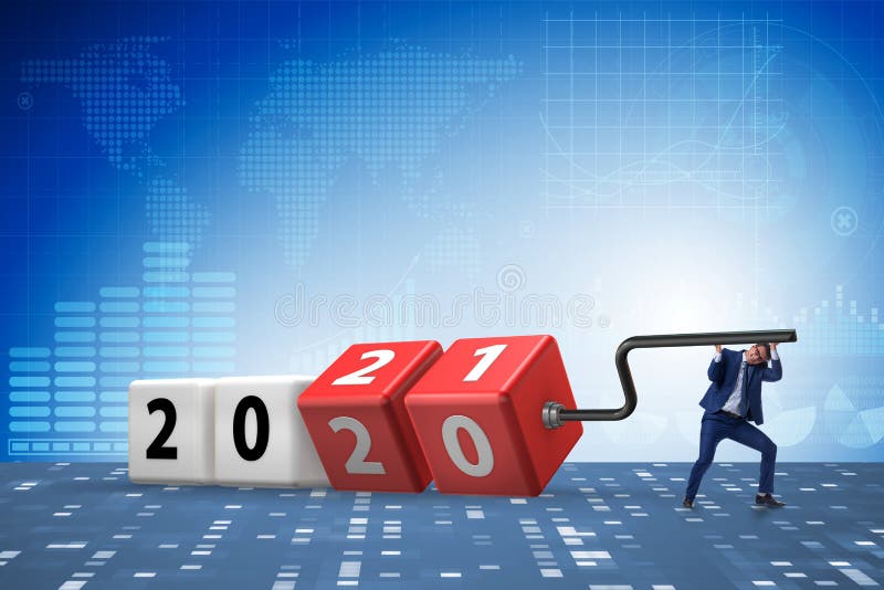 Concept of Changing Year from 2020 To 2021 Stock Image - Image of ...