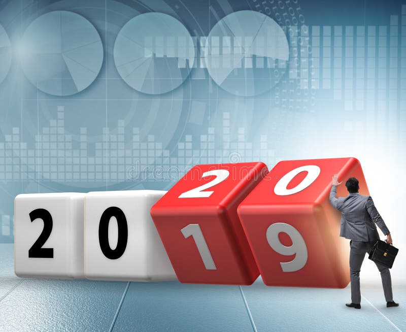 Concept of Changing Year from 2019 To 2020 Stock Illustration ...