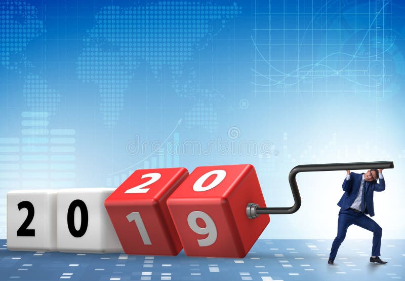 Concept of Changing Year from 2019 To 2020 Stock Illustration ...
