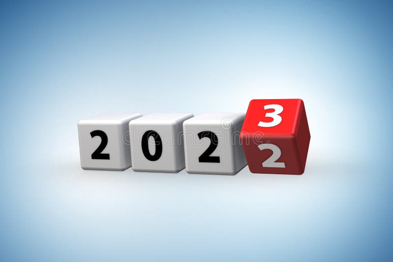 Concept of Changing the Year from 2022 To 2023 - 3d Rendering Stock ...