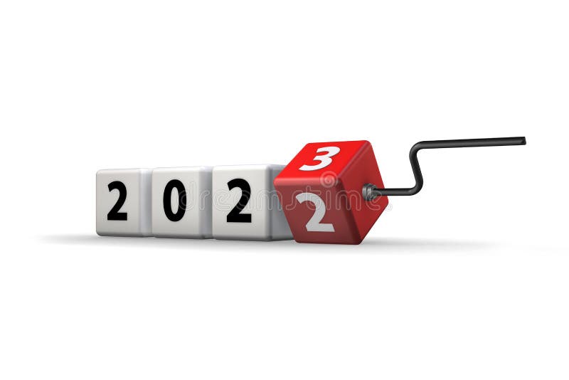 Concept of Changing the Year from 2022 To 2023 - 3d Rendering Stock ...