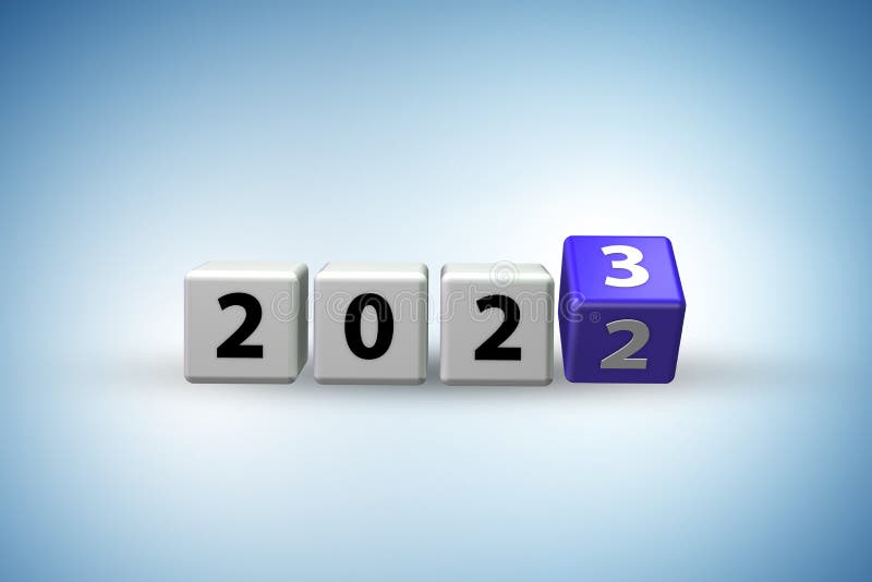 Concept of Changing the Year from 2022 To 2023 - 3d Rendering Stock ...