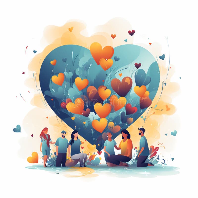 Concept of Charity Image with Abstract Diver Stock Illustration ...