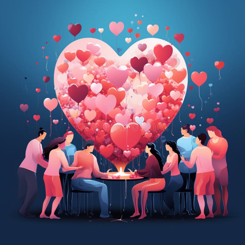 Concept of Charity Image with Abstract Diver Stock Illustration ...