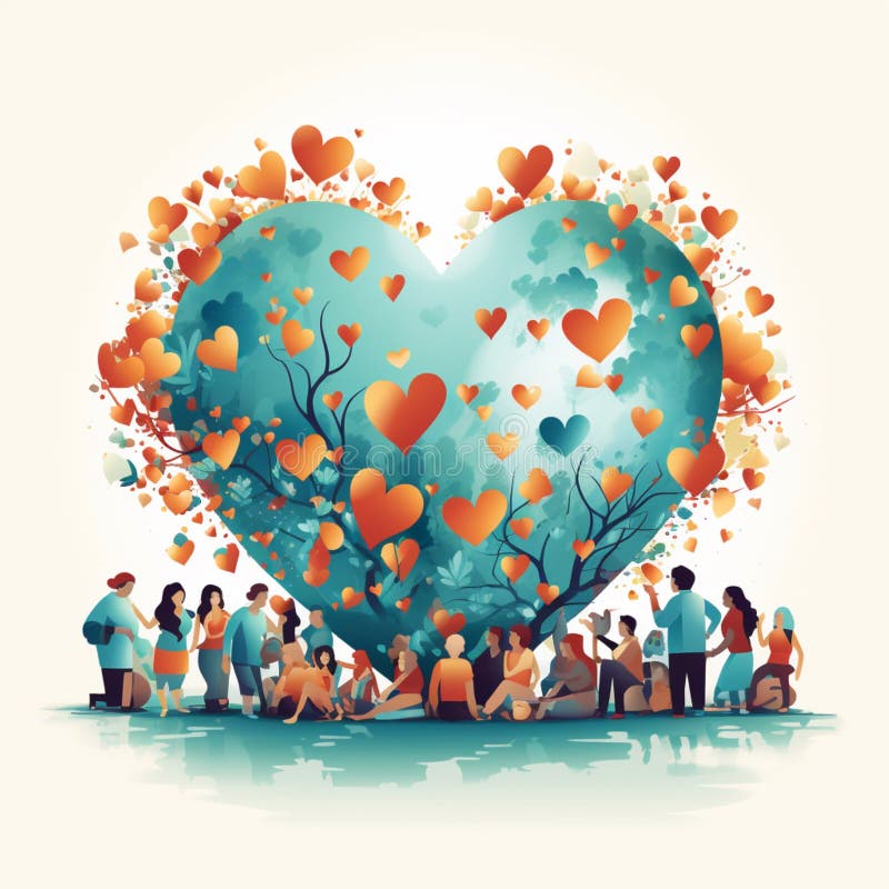 Concept of Charity Image with Abstract Diver Stock Illustration ...