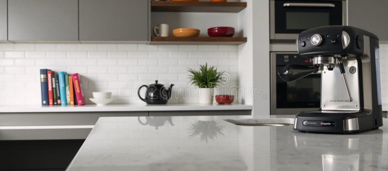 A Charming Kitchen Setting Featuring Various Appliances Countertops and ...