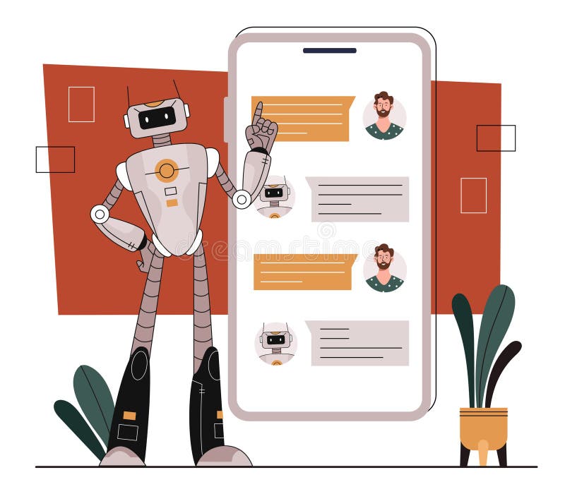 Man with Chat Gpt Vector Concept Stock Illustration - Illustration of ...