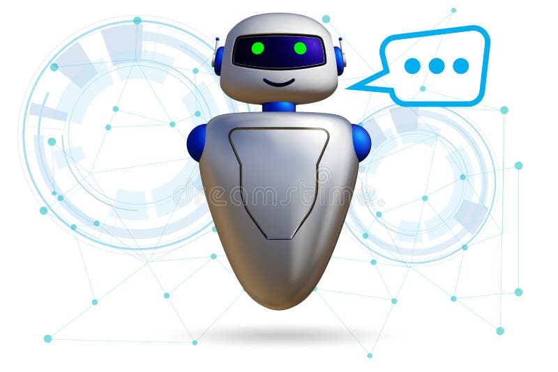 Concept of Chat Bot - 3d Rendering Stock Illustration - Illustration of ...