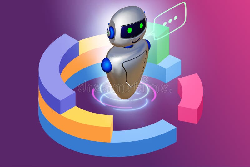 Concept of Chat Bot - 3d Rendering Stock Illustration - Illustration of ...