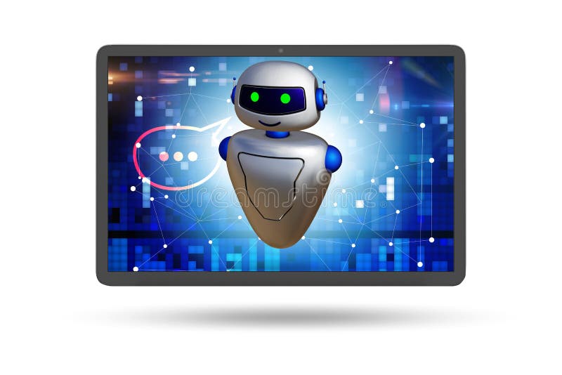Concept of Chat Bot - 3d Rendering Stock Illustration - Illustration of ...