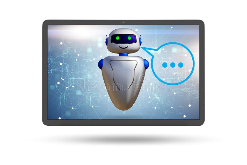 Concept of Chat Bot - 3d Rendering Stock Illustration - Illustration of ...