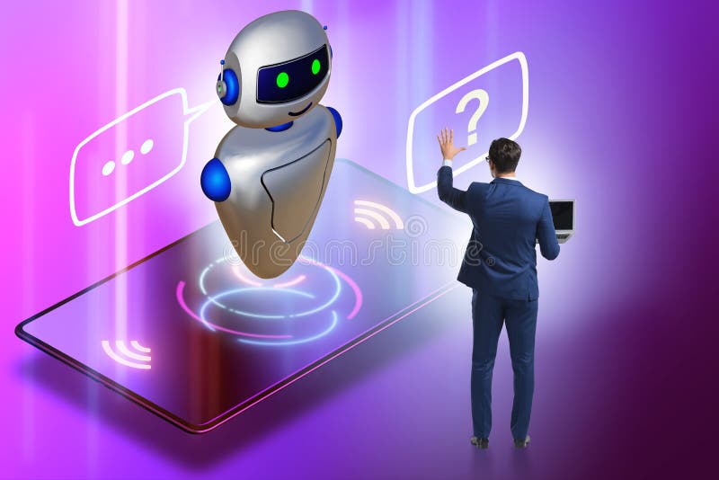 Concept of Chat Bot in Modern Business Communication Stock Photo ... Concept of Chat Bot in Modern Business Communication Stock Photo ...