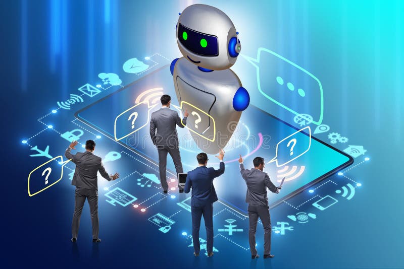 Concept of Chat Bot in Modern Business Communication Stock Image ...