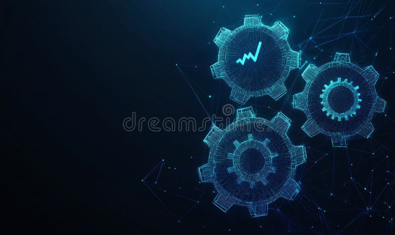 Concept for a Chat Bot and Stock. Abstract Blue Glowing Chat Boxes with ...