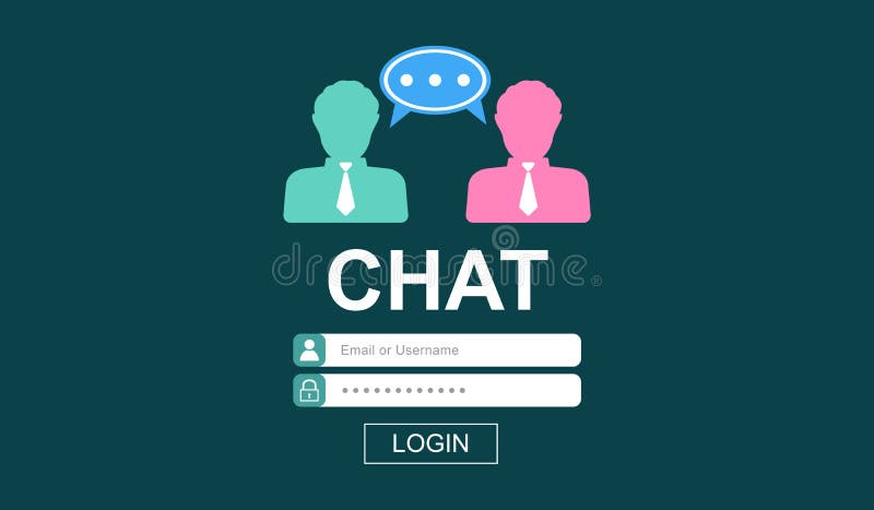 Concept of chat room stock illustration. Illustration of media - 101010129