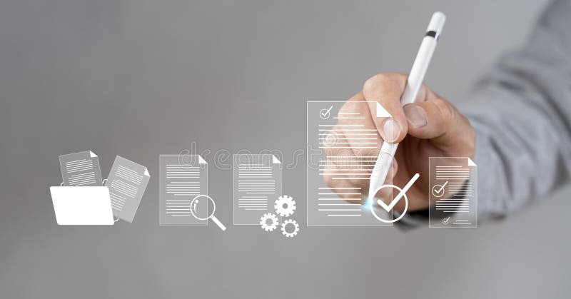 Concept Checklist Online Survey Business Efficient Document Form Project Management Stock Photo ...