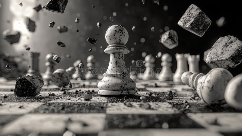 The Concept of Checkmate is Illustrated through a 3D Render of a Chess ...