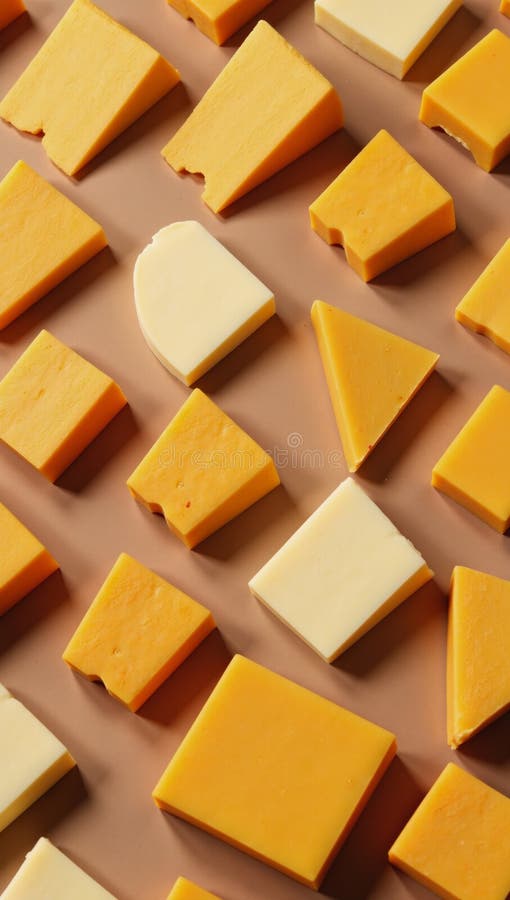 Cheese Mosaic with Assorted Cheeses on a Dark Backdrop Stock ...