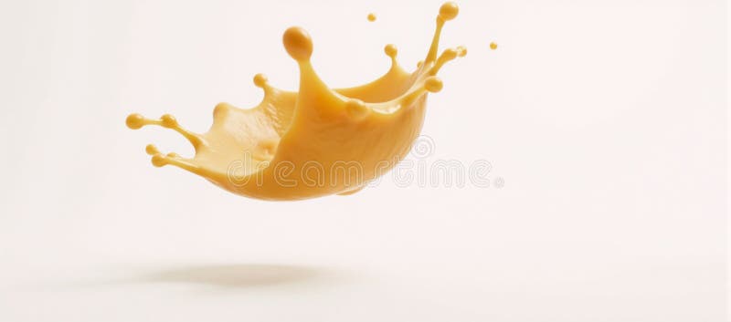 Cheesy Dip Sauce Splash Against White Backdrop with Transparency Effect ...