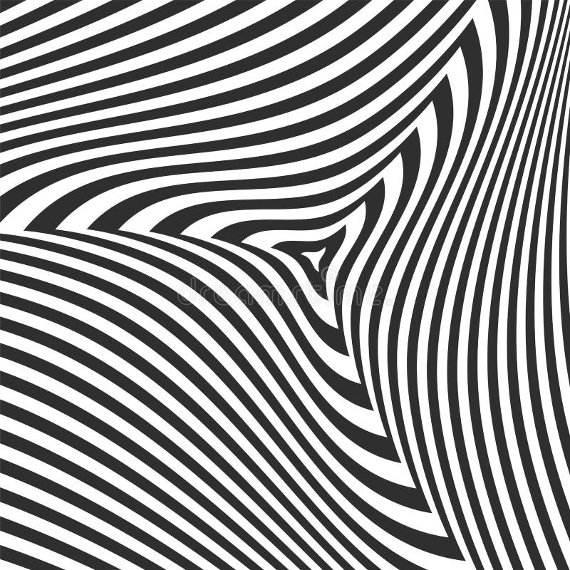 Optical Art Triangle Illusion Pattern Stock Vector - Illustration of ...