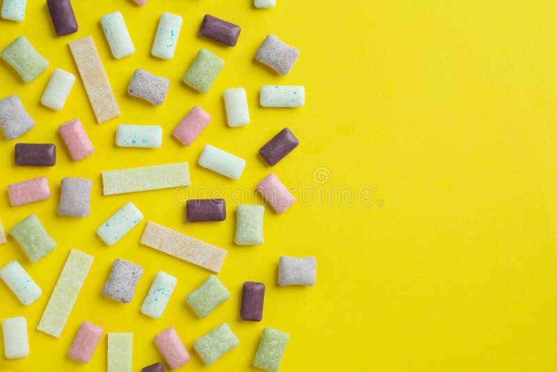 Concept of Chewing or Bubble Gum, Space for Text Stock Image - Image of ...