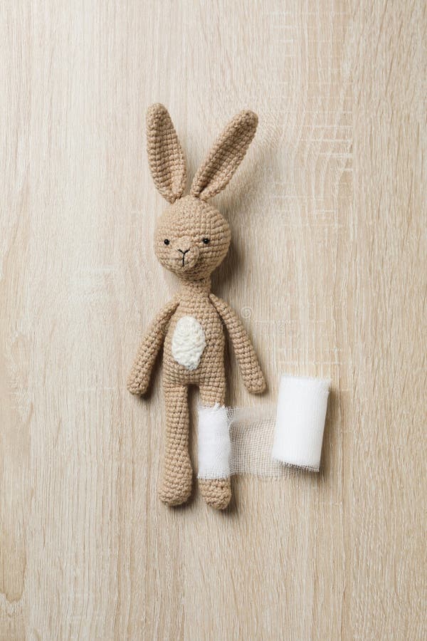 Concept of Child Injury with Bunny with Bandage Stock Image - Image of ...