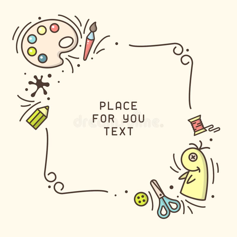 Concept of children frame stock vector. Illustration of contour - 149426436