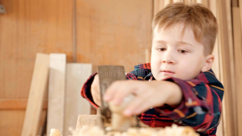 Concept Children Learning Joinery. Stock Footage - Video of craft, home ...