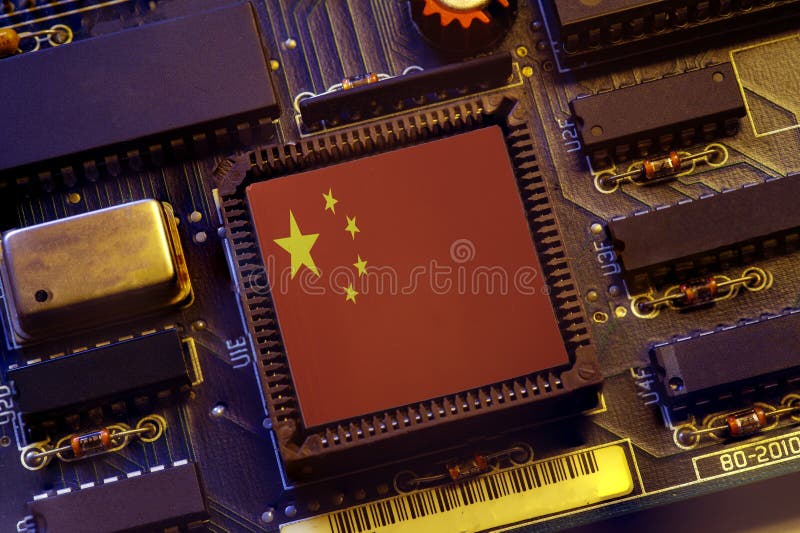 Concept of China and US Trade War. AI, Chips, Microelectronics in China ...
