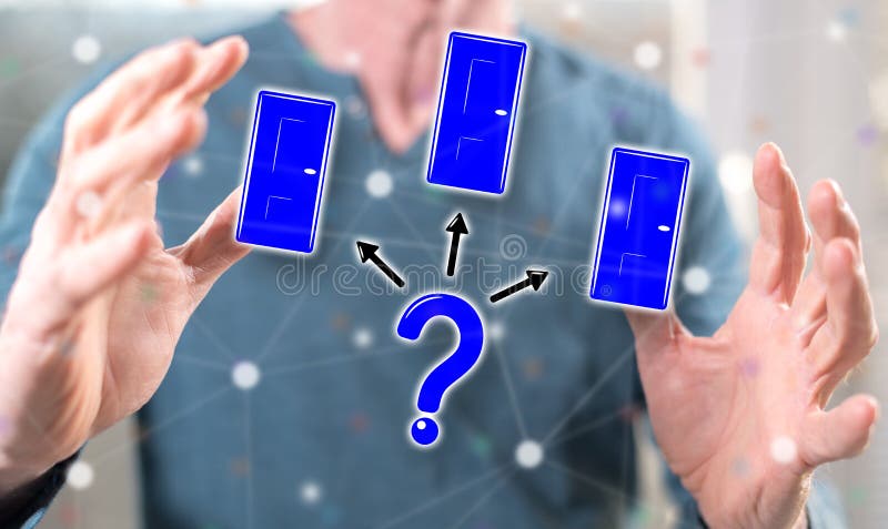 Concept of choice stock image. Image of question, right - 169162981