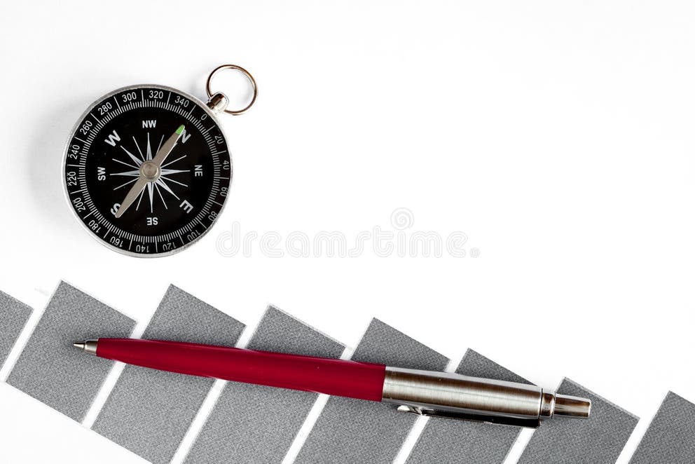 Concept of Choice Way in Business Compass Top View Stock Photo - Image ...
