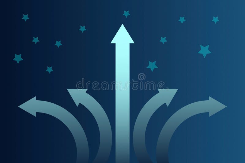 Concept of Choices of a Businessman Vector Illustration Stock Vector ...