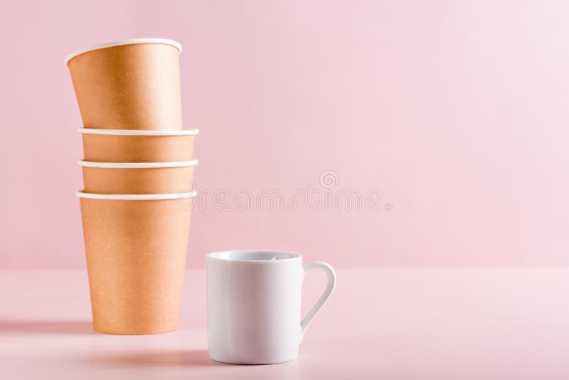 The Concept of Choosing between a Ceramic and Paper Coffee Cup ...