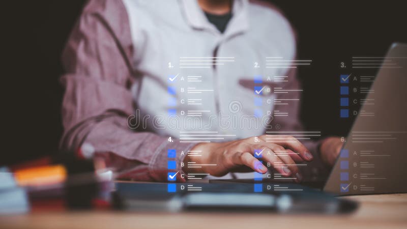 Concept of Choosing Correct Answer, Marking Online ,Online Exams or ...