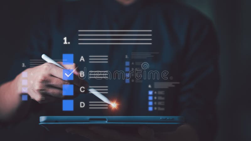 Concept of Choosing Correct Answer, Marking Online ,Online Exams or ...