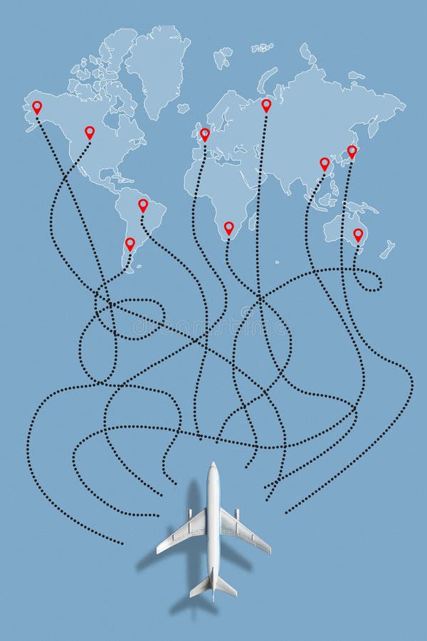 The Concept of Choosing a Flight To Different Countries on the World ...