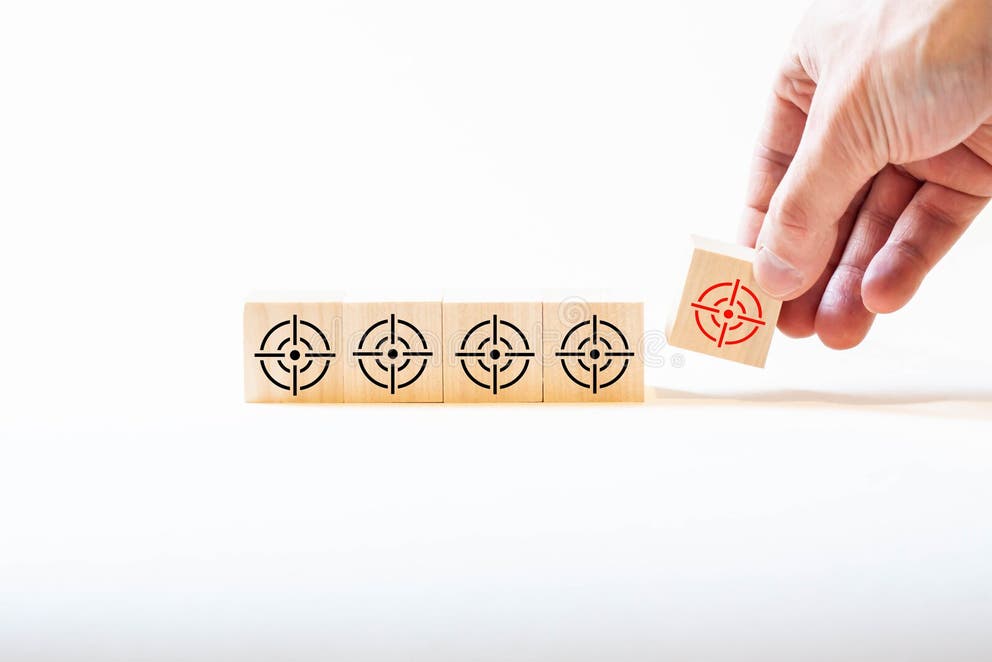 The Concept of Choosing the Main Goals. Man Chooses Setting Business ...