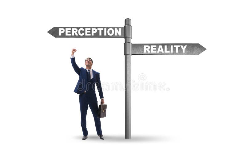 Concept of Choosing Perception or Reality Stock Image - Image of ...