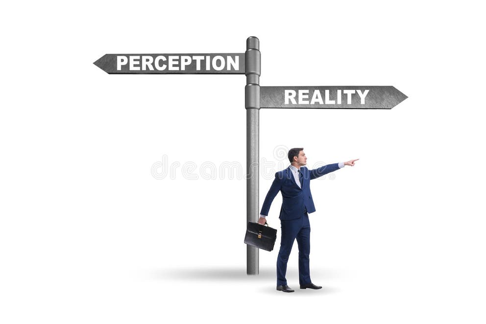 Concept of Choosing Perception or Reality Stock Image - Image of ...