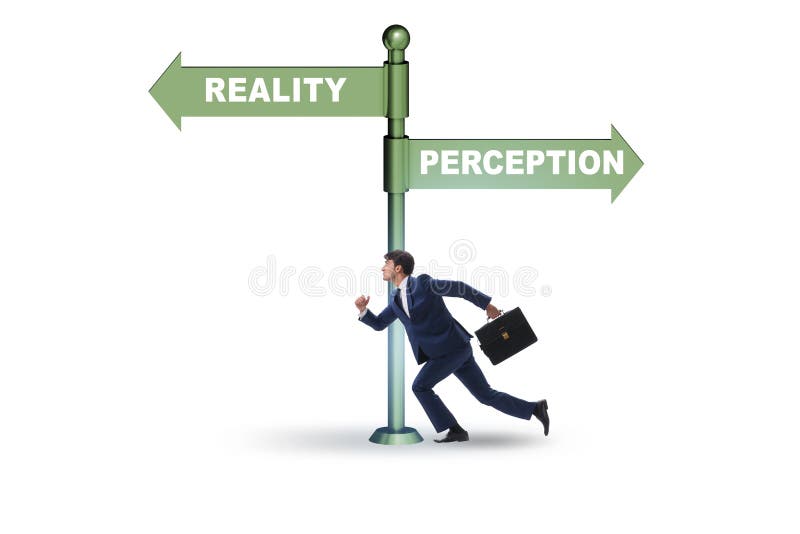 Concept of Choosing Perception or Reality Stock Image - Image of unreal ...