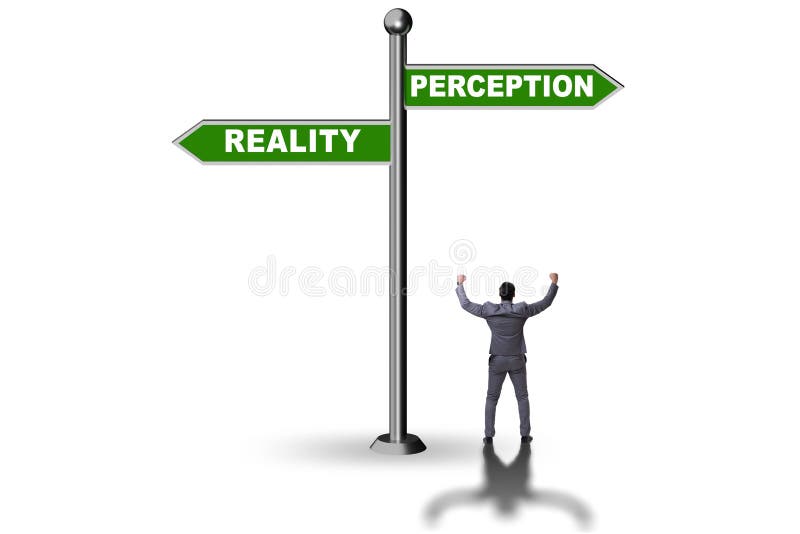 Concept of Choosing Perception or Reality Stock Image - Image of ...