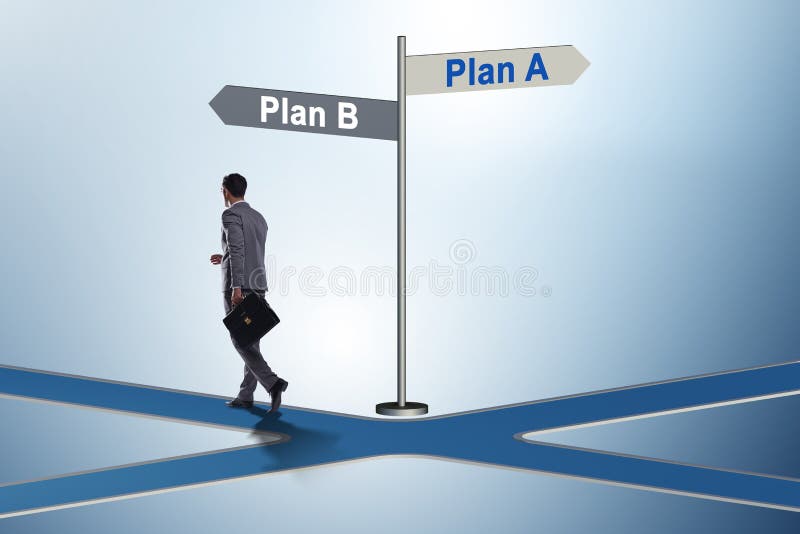 Concept of Choosing between Plan a or Plan B Stock Image - Image of ...