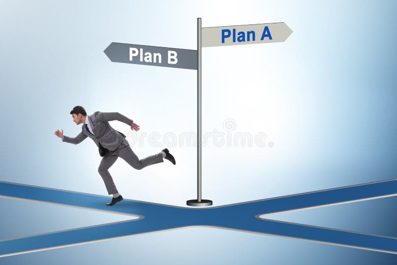 Concept of Choosing between Plan a or Plan B Stock Image - Image of ...