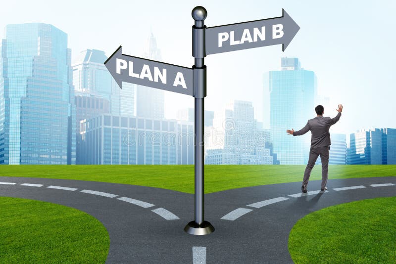 Concept of Choosing between Plan a or Plan B Stock Image - Image of ...