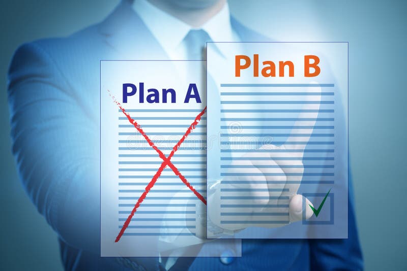 Concept of Choosing between Plan a or Plan B Stock Image - Image of ...
