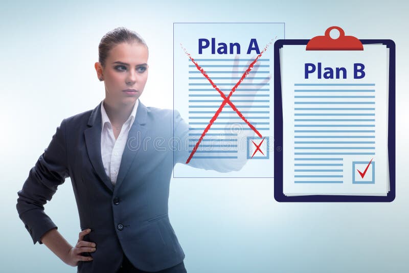 Concept of Choosing between Plan a or Plan B Stock Photo - Image of ...